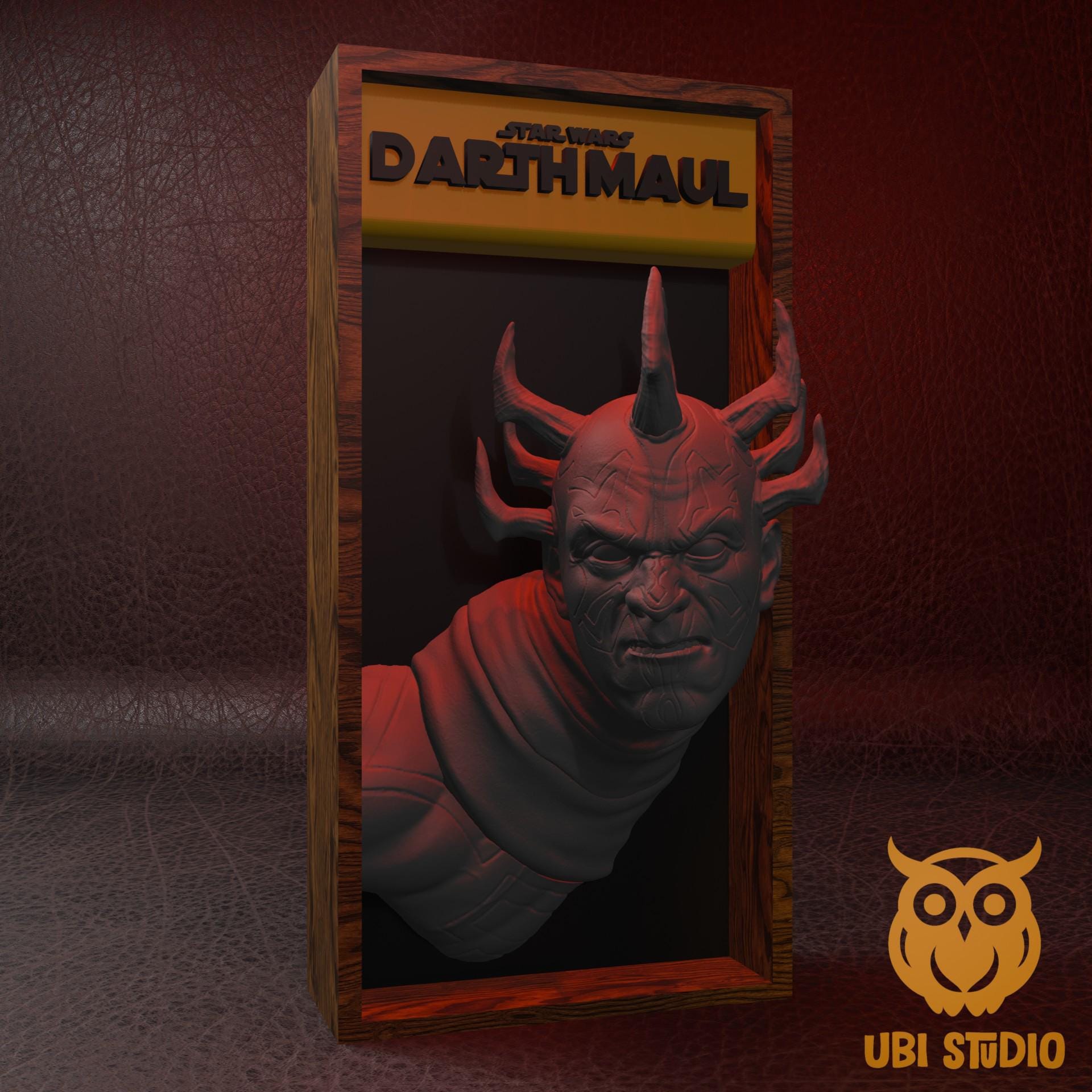 Darth Maul Sith Lord Wall Decor STL | Book Nook | Bookshelf Decor ...