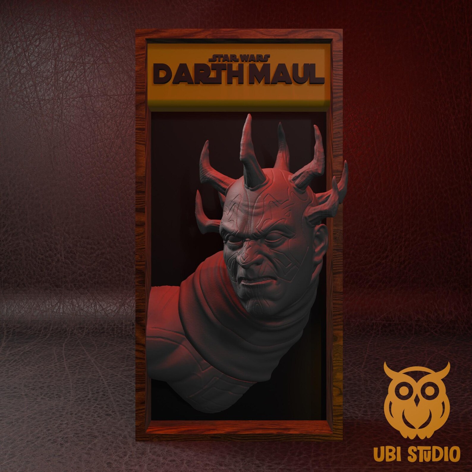 Darth Maul Sith Lord Wall Decor STL | Book Nook | Bookshelf Decor ...