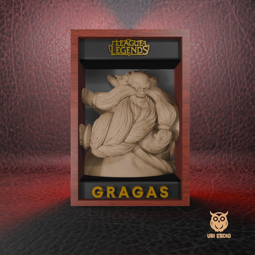 Gragas From League of Legends Wall Decor STL | Book Nook | Book Holder ...