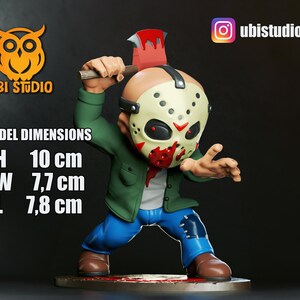 Jason Chibi | Jason Voorhees Statue 3D Printed | Gift for Gamer ...