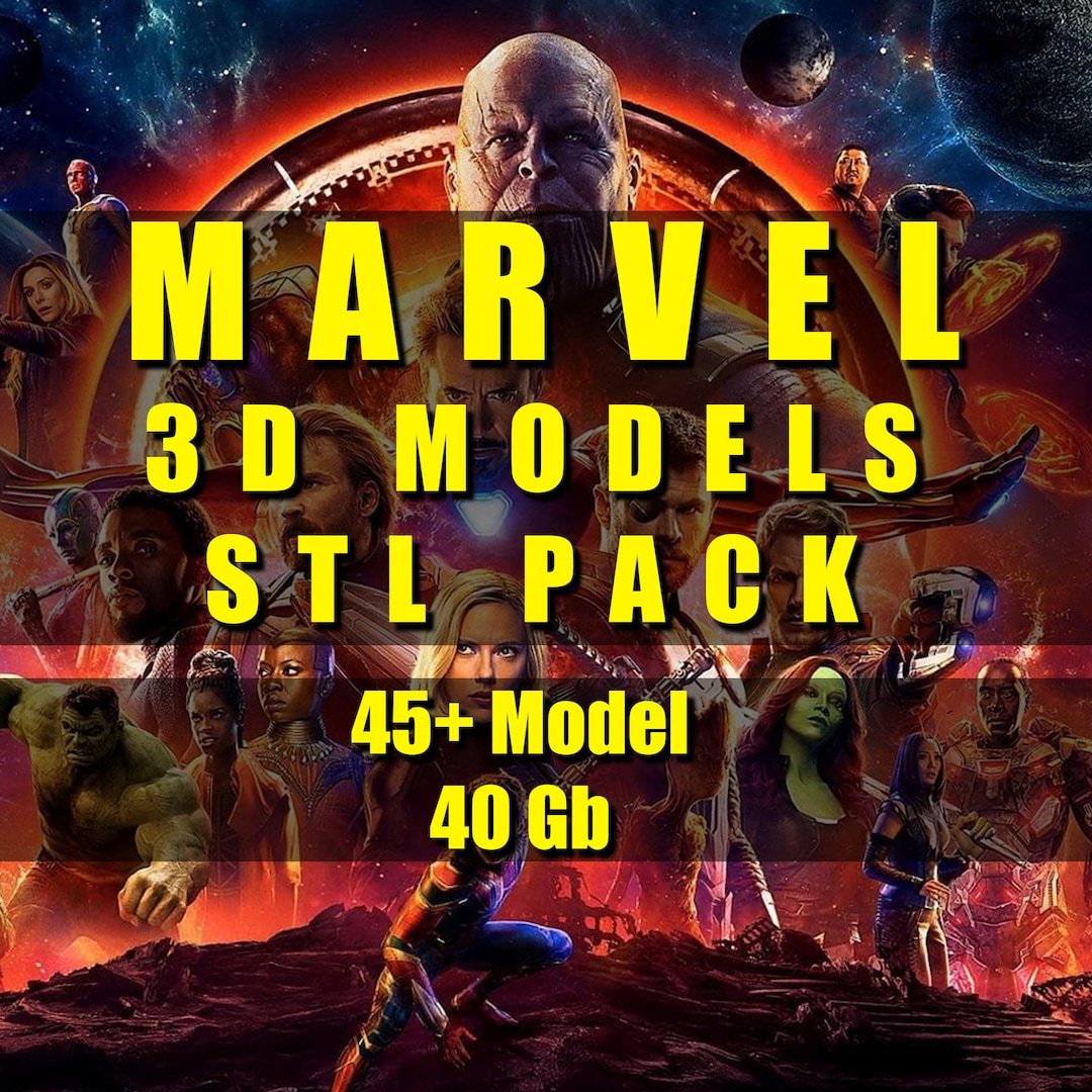 Marvel 3D Printable STL File Pack 3D Models 3D Print - Etsy