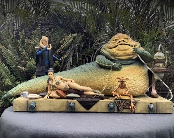 Star Wars Jabba's Palace Lot Jabba the Hutt Princess Leia Bib Fortuna Rancor Monster Star Wars ...