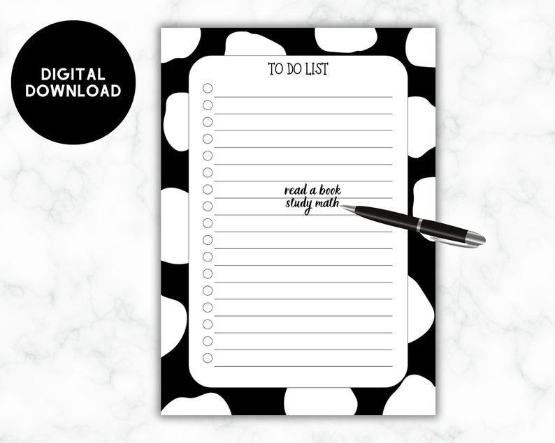 To Do List Printable Simple Tasks List Productivity Planner - Etsy