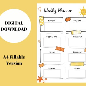 Weekly to Do List Printable, Weekly Task List, Weekly Planner for Kids ...