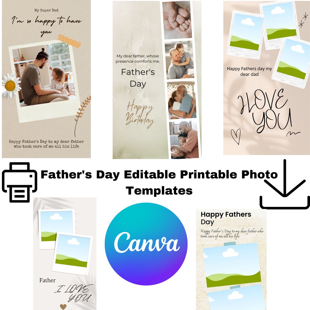 Editable printable Photo templates - Etsy México