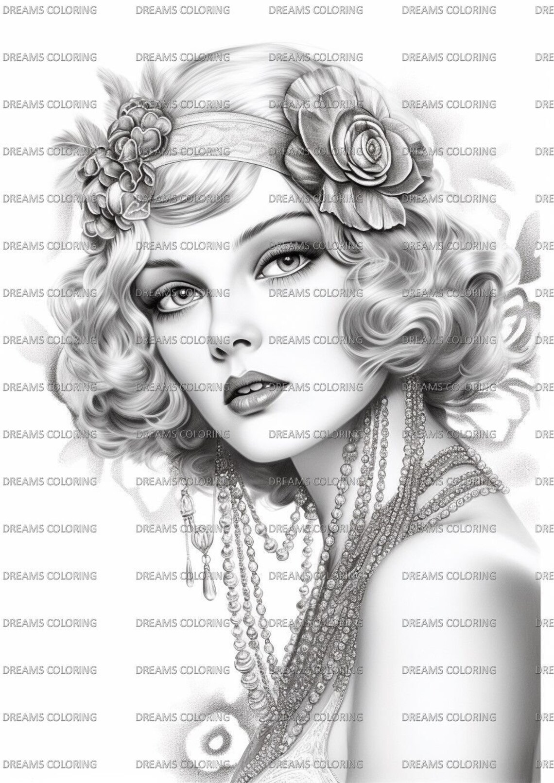 Roaring Twenties: Gatsby 65 Coloring Pages - Etsy