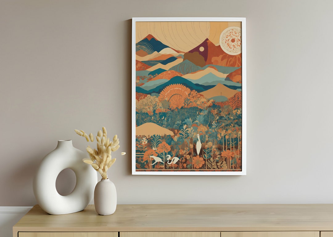 Printable Surreal Pattern of Indonesian Art Folk, Sundanese Etnique ...