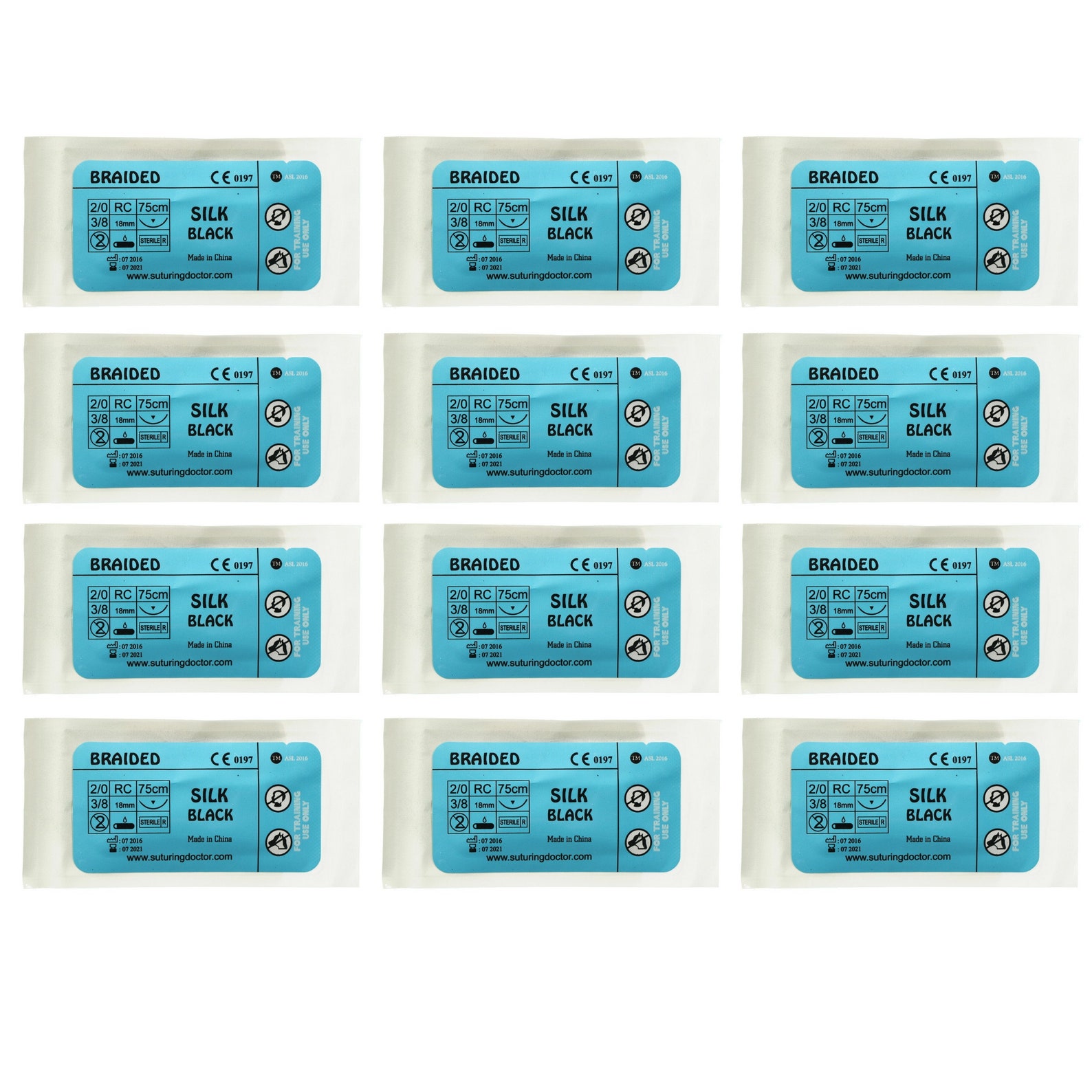 Suturing Doctor 12 X Training Sutures 75cm Thread - Choose From Nylon ...