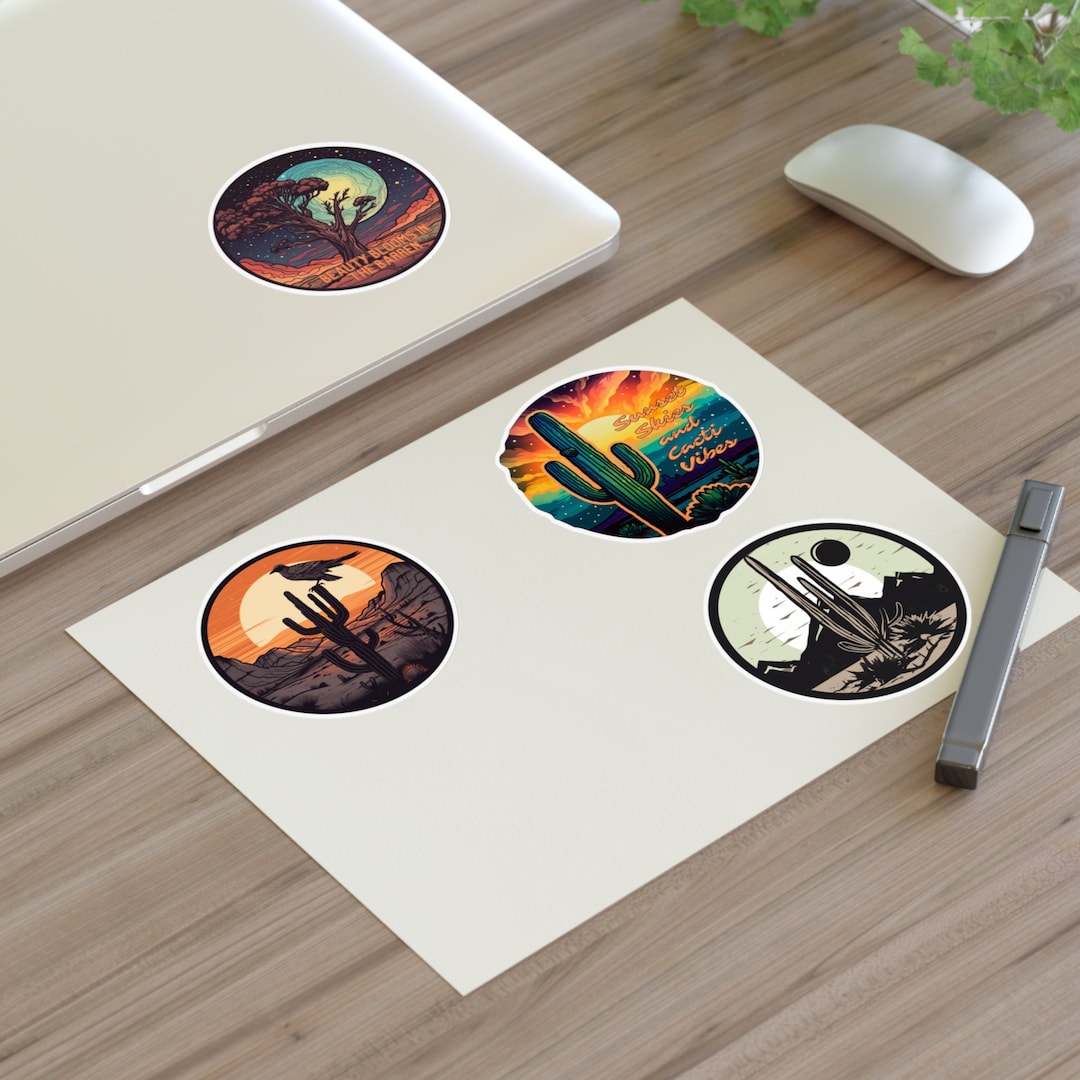 Night Sky Desert Digital Sticker Pack With Inspirational - Etsy
