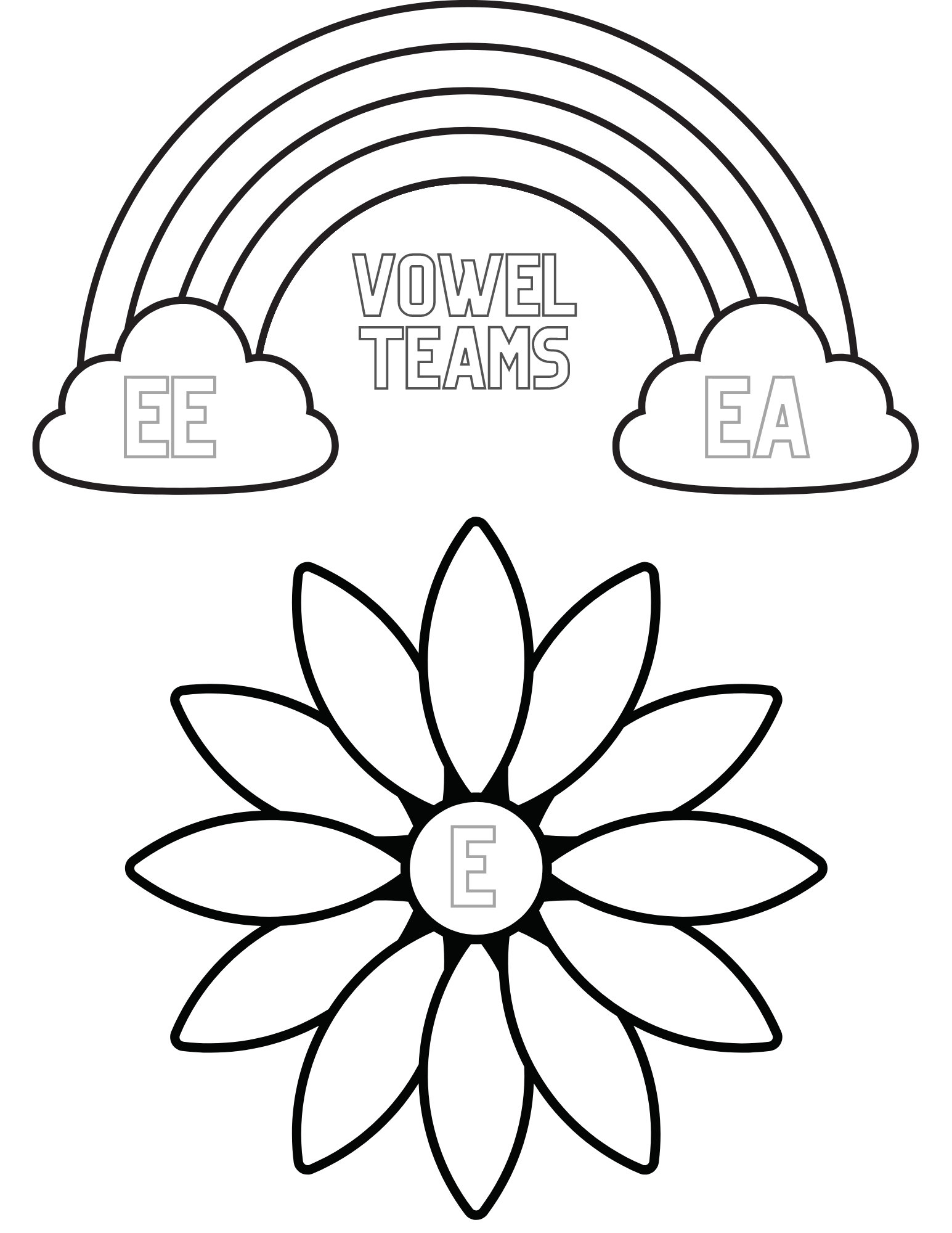 Coloring Concepts: Common Vowel Teams - Etsy