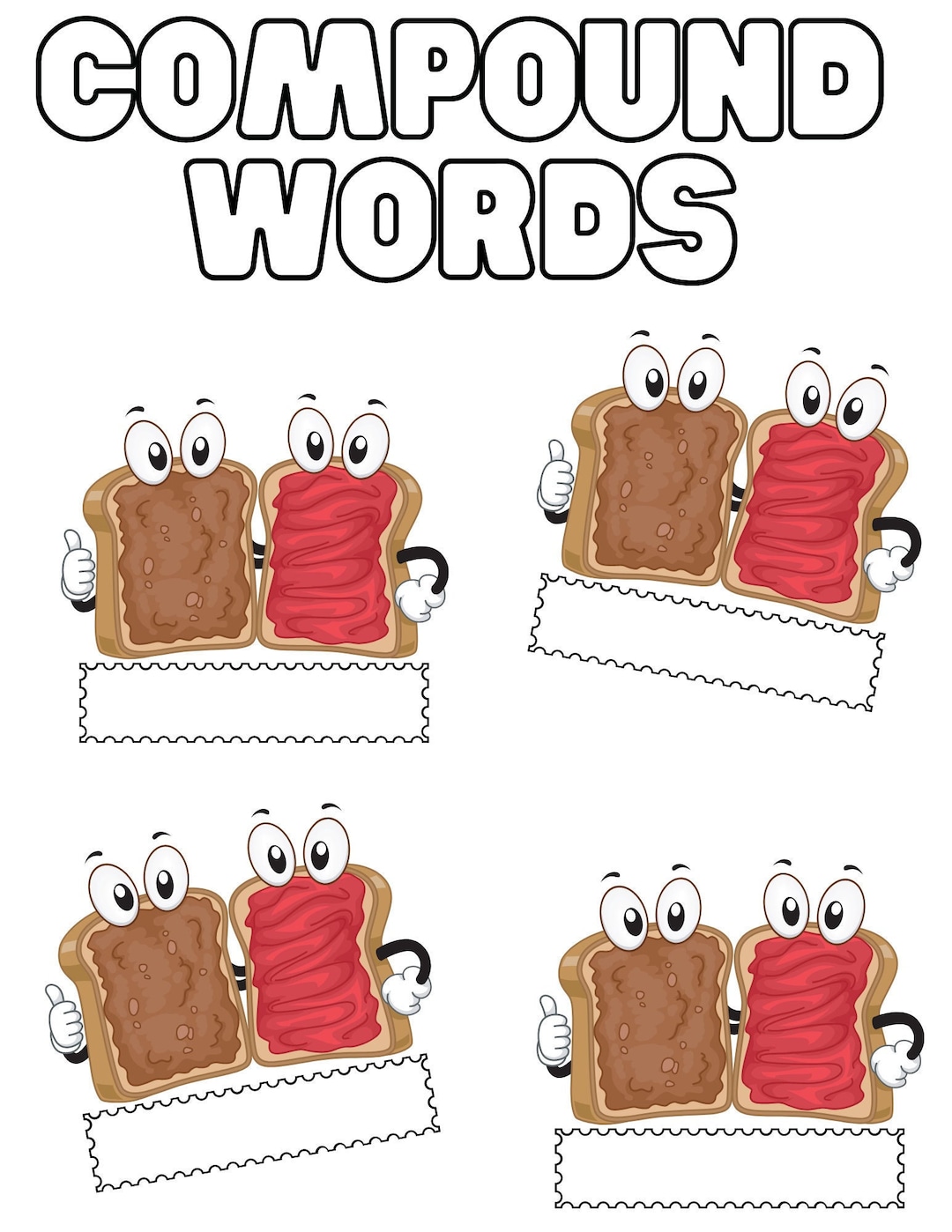 Coloring Concepts: Compound Words - Etsy