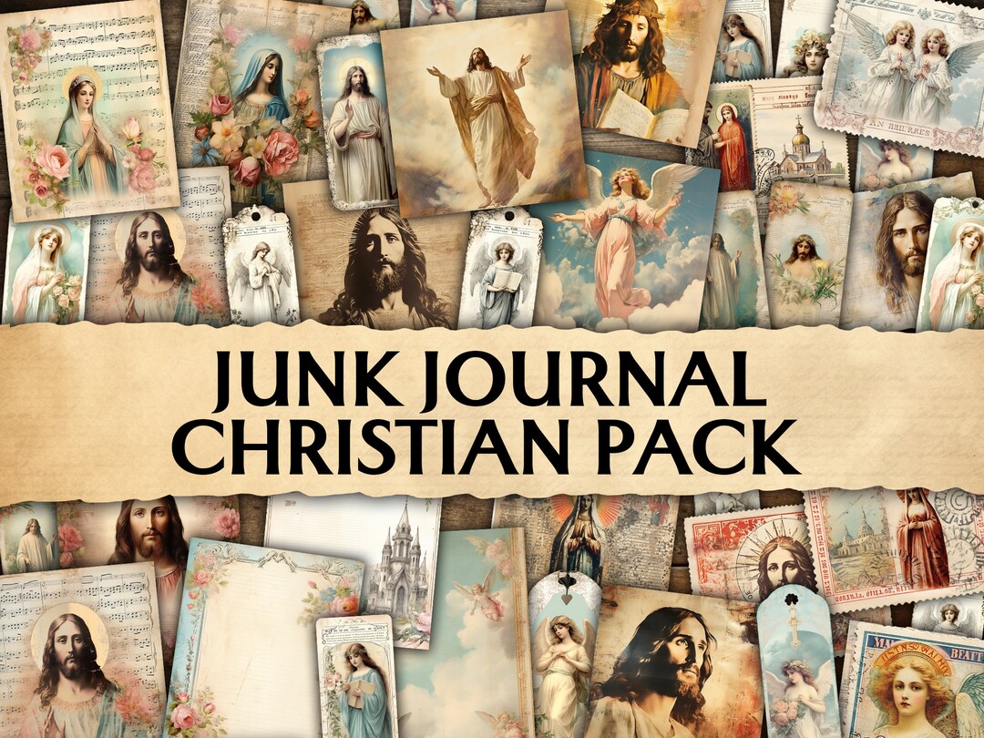 Junk Journal Printable Christian Pack, Scrapbook Christianity Supplies ...