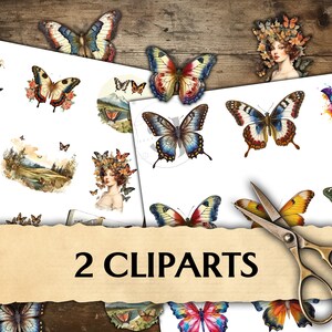 MEGA BUNDLE Junk Journal Butterfly Pack Printable Butterfly Scrapbook ...