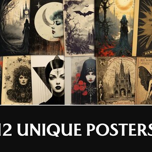Gothic Posters, Vintage Gothic Junk Journal, Printable, Gothic Ephemera ...