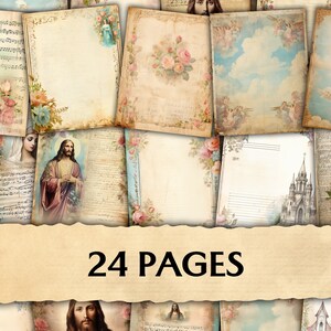 Junk Journal Printable Christian Pack, Scrapbook Christianity Supplies ...