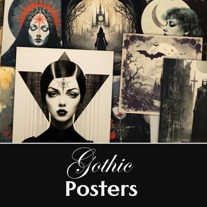 Gothic Posters, Vintage Gothic Junk Journal, Printable, Gothic Ephemera ...