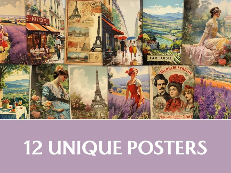 French Posters, Vintage French Printable Posters, Digital Posters, Junk ...