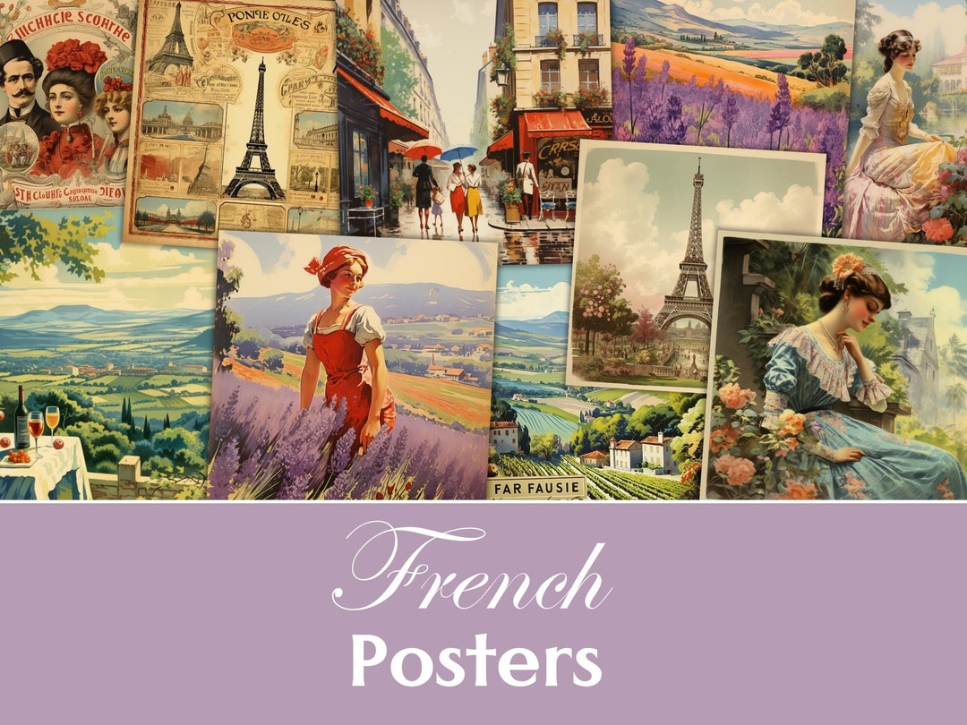 French Posters, Vintage French Printable Posters, Digital Posters, Junk ...