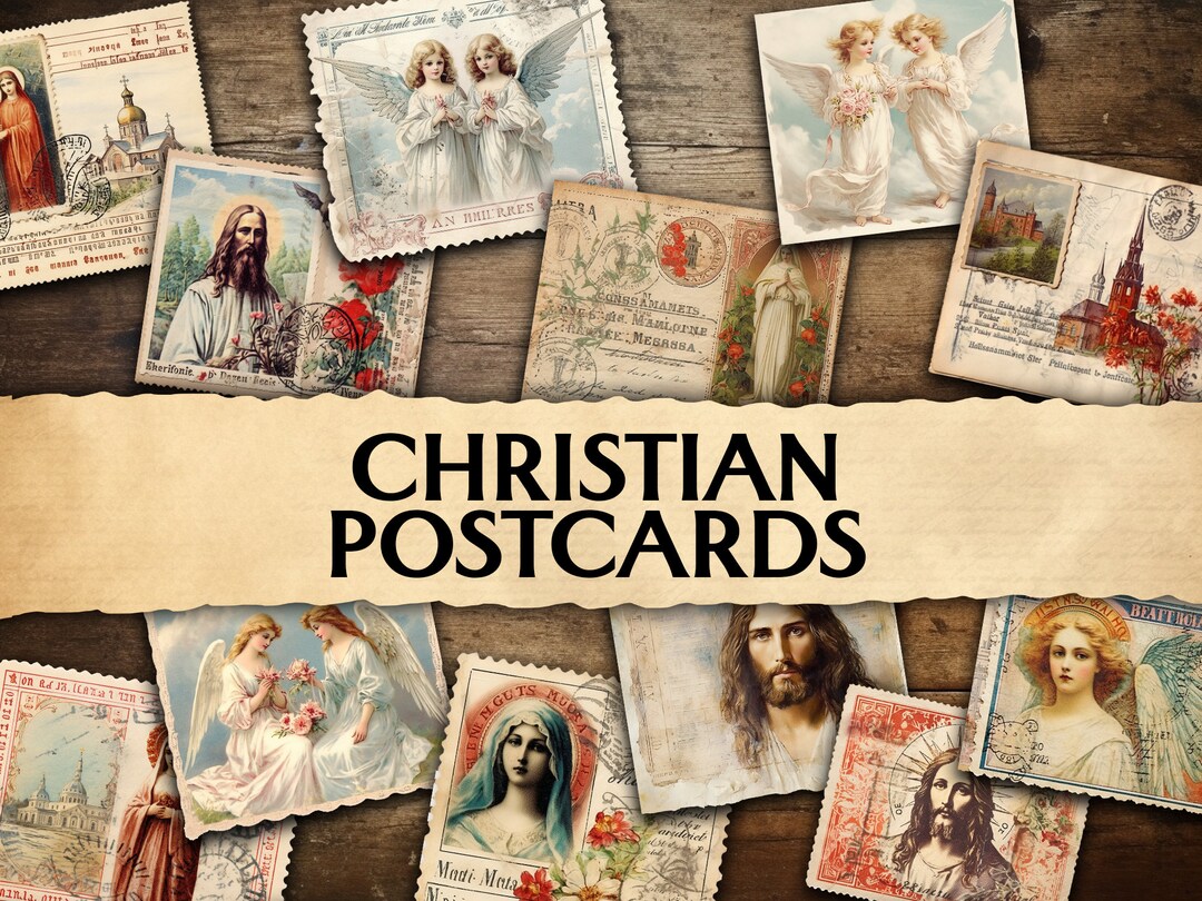 Junk Journal Christian Postcards, Printable Postcards Vintage, Shabby ...