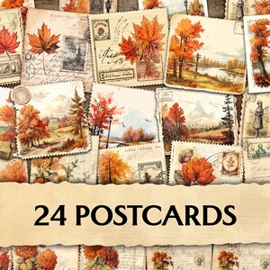 Junk Journal Autumn Fall Pack, Printable Scrapbook Fall Supplies ...
