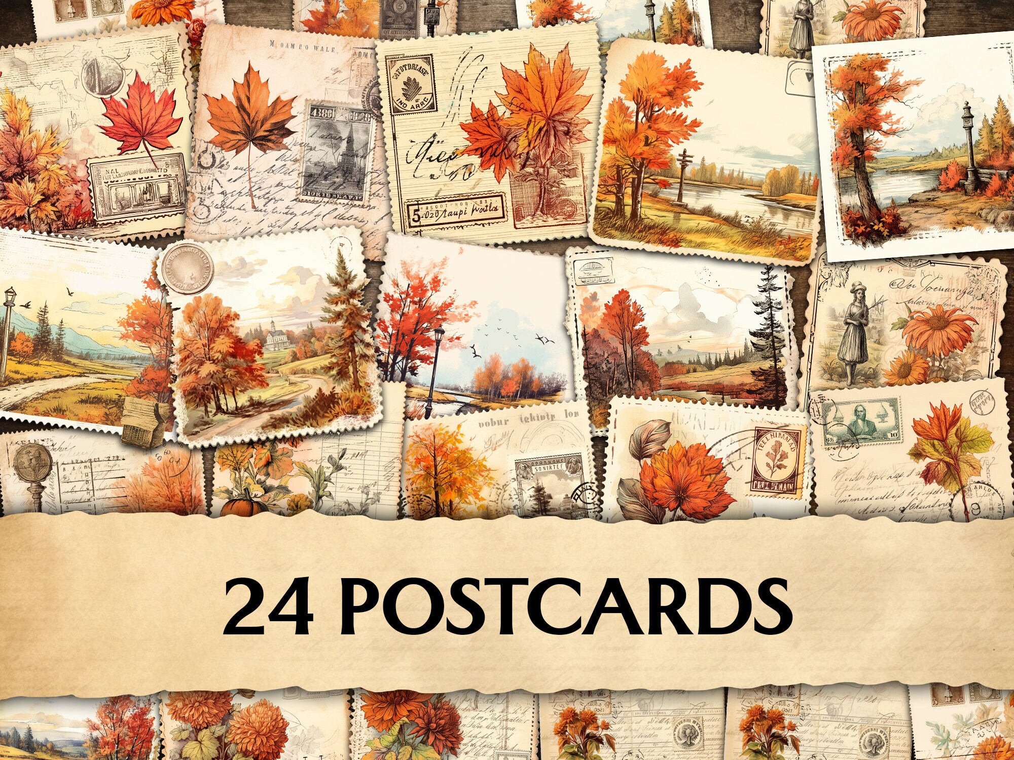 Junk Journal Autumn Fall Pack, Printable Scrapbook Fall Supplies ...