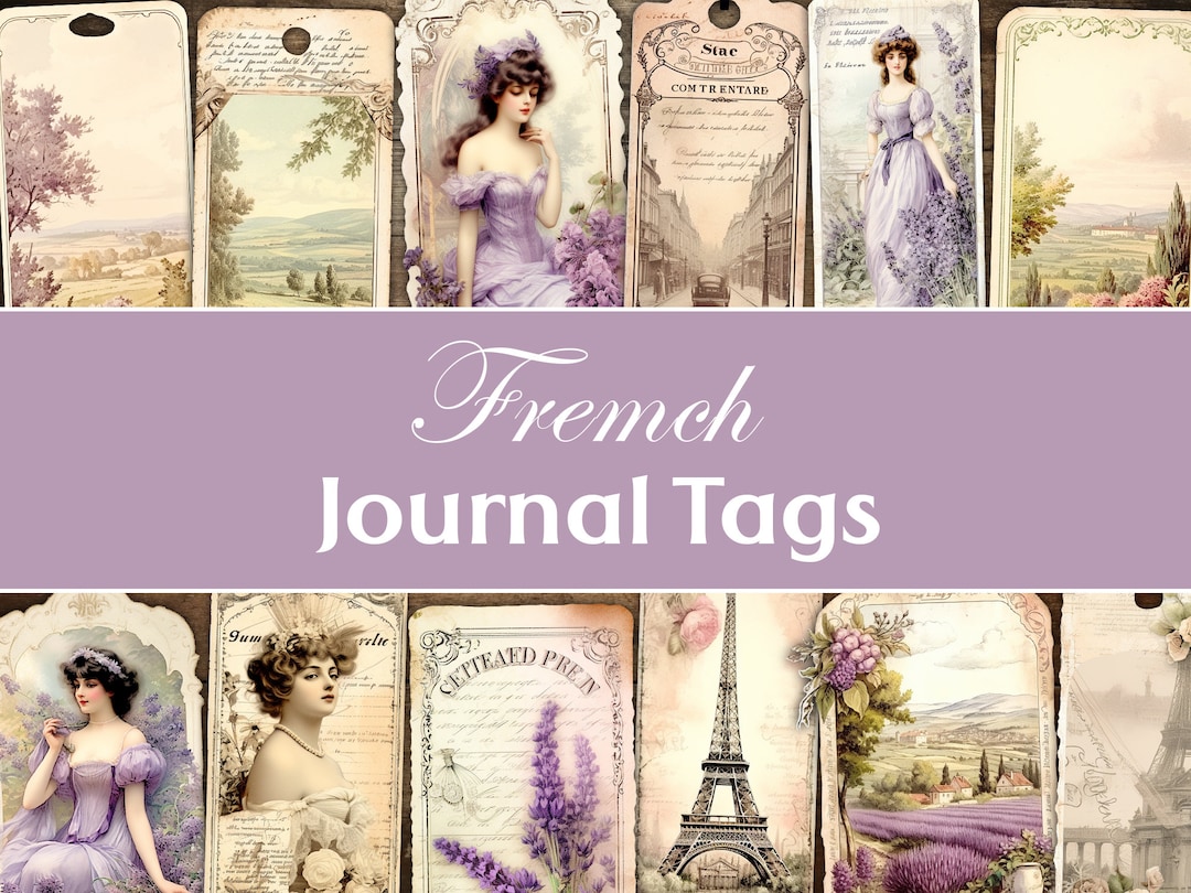 Junk Journal French Tags, Printable Shabby Tags, Journaling Tags ...