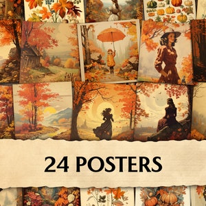 Junk Journal Autumn Fall Pack, Printable Scrapbook Fall Supplies ...