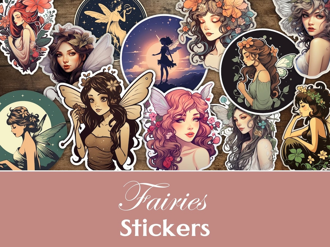 Fairy Stickers, Vintage Fairies Fussy Cuts, Junk Journal Fairy ...