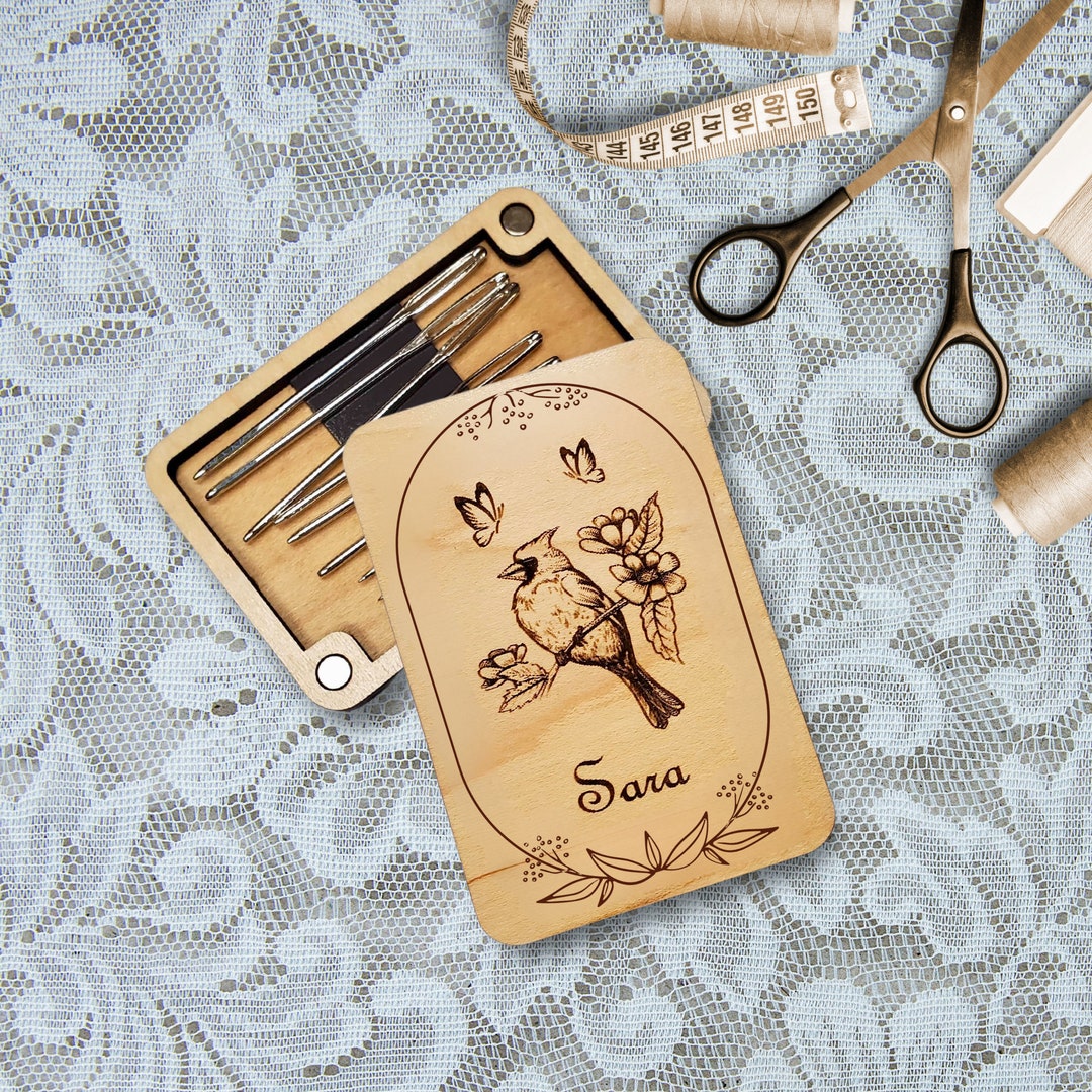 Cardinal Needle Minder Storage Case Cross Stitch Needle Holder ...