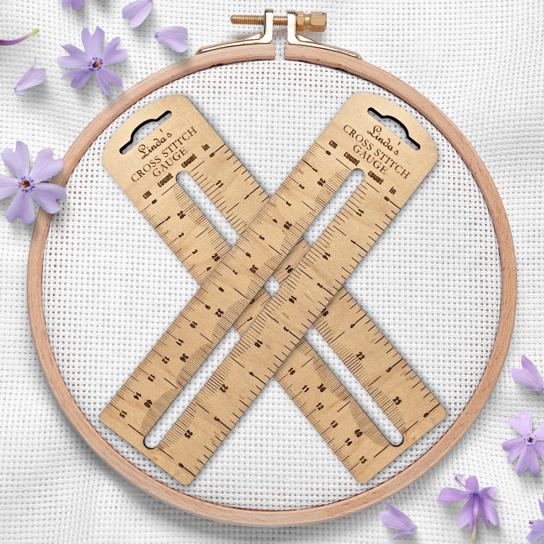 Personalized Cross Stitch Counting Gauge | Counted Cross Stitch Notions ...