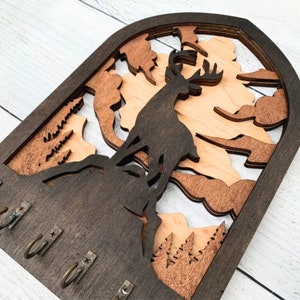 Buck / Deer Key Hanger Wall Plaque | Wall Key Hanger | Housewarming ...