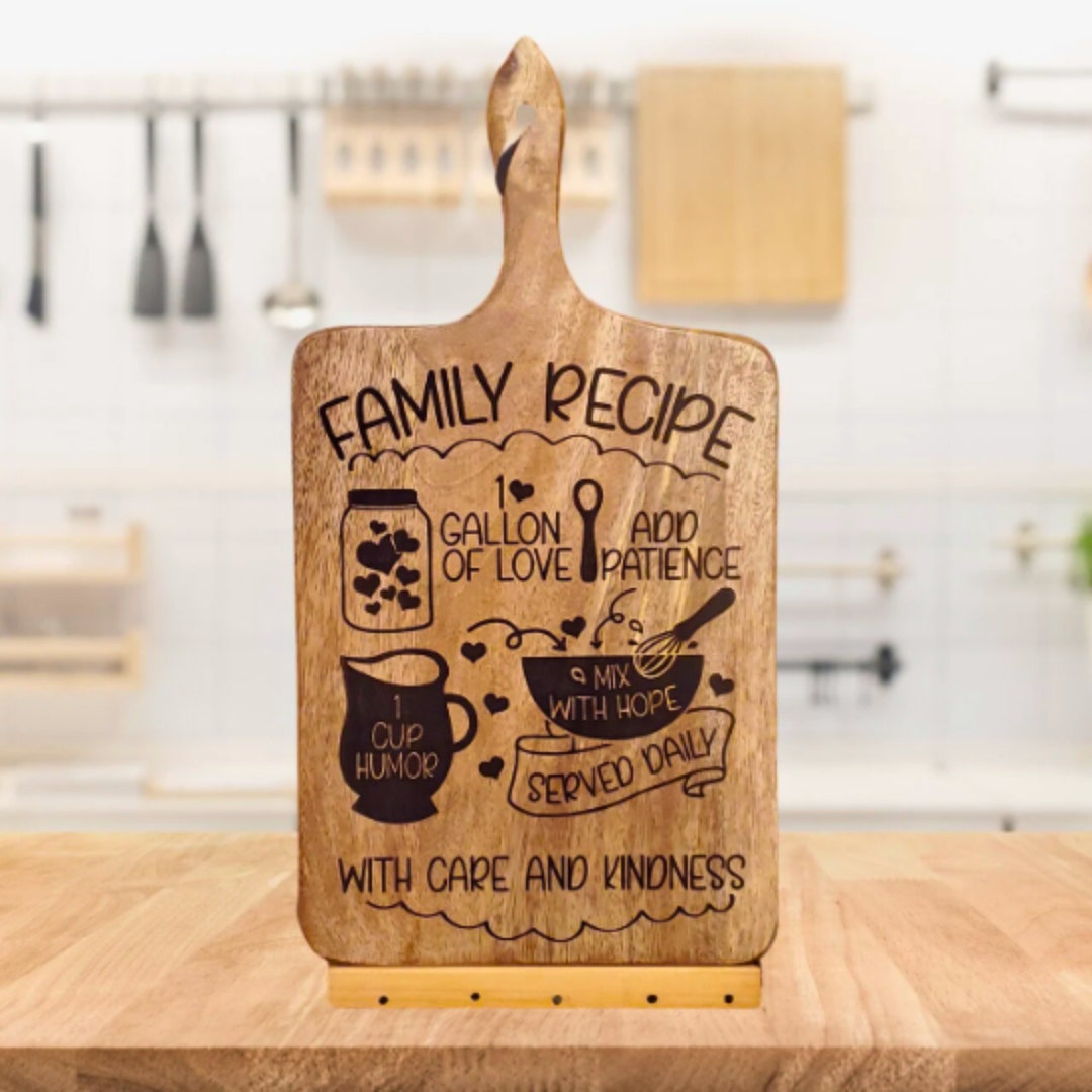 Family Recipe Cutting Board Laser Engraved Housewarming Gifts ...
