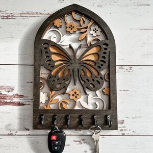 Butterfly Key Holder Wall Plaque | Wall Key Hanger | Housewarming Gifts ...