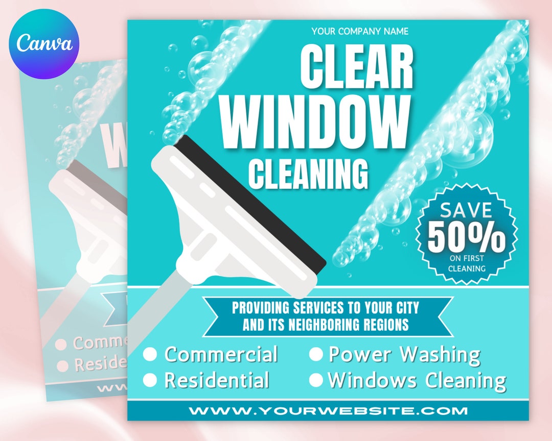 Window Cleaning Service Flyer Cleaning Service Flyer Airbnb - Etsy
