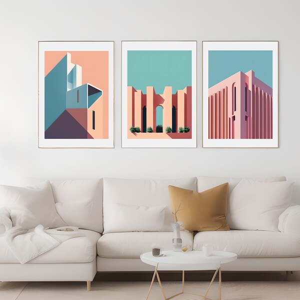 Modern Architecture Poster - Etsy