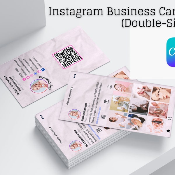 Instagram Style Business Card Template - Etsy
