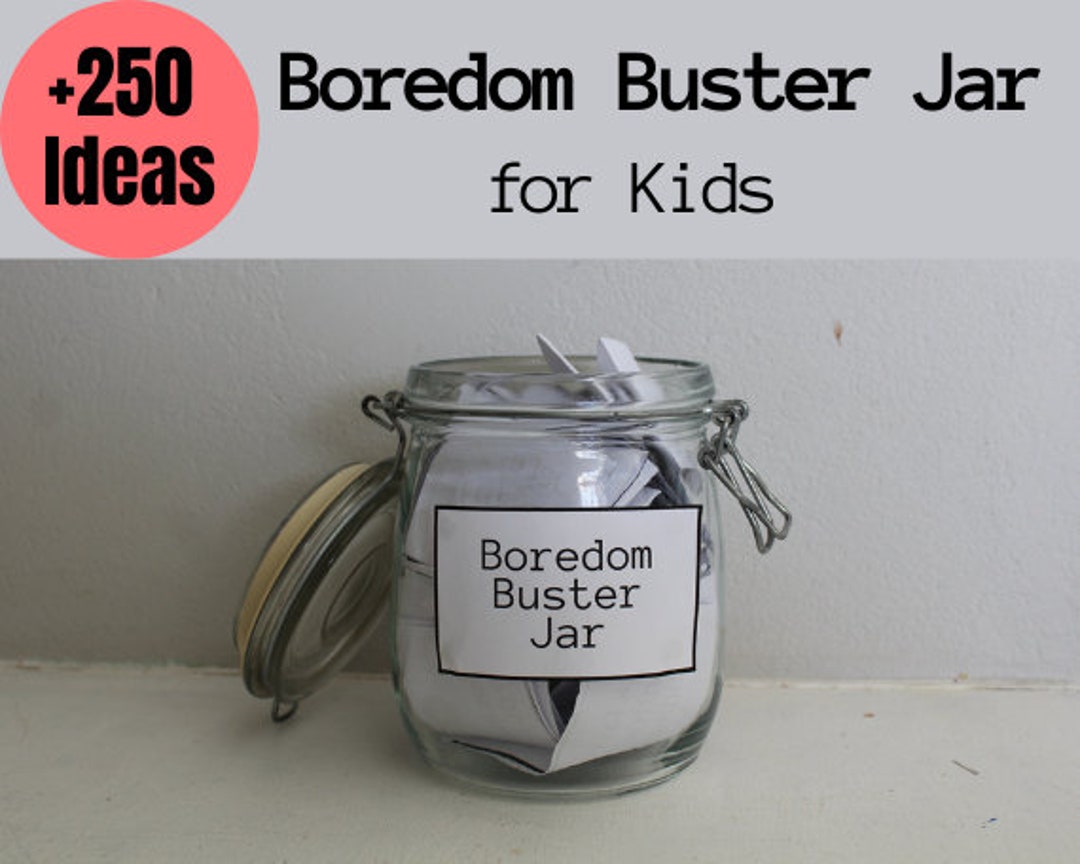 Boredom Buster Jar for Kids Summer Activities Vacation Ideas Fun Games ...
