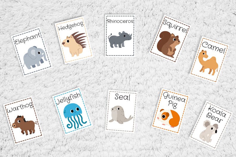 Animal Flashcards for Toddlers Learning Animals Flashcards Montessori ...