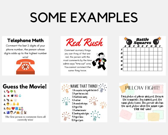 Social Media Engagement Games Bundle Interactive Facebook Group Games ...