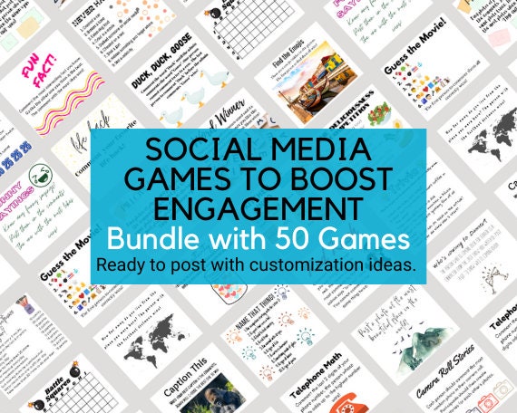 Social Media Engagement Games Bundle Interactive Facebook Group Games ...