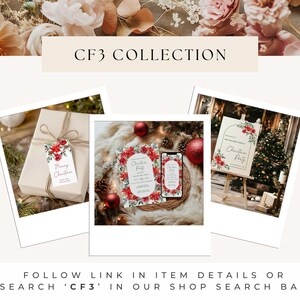 Christmas Birthday Party Welcome Sign Editable Template, Poinsettia ...