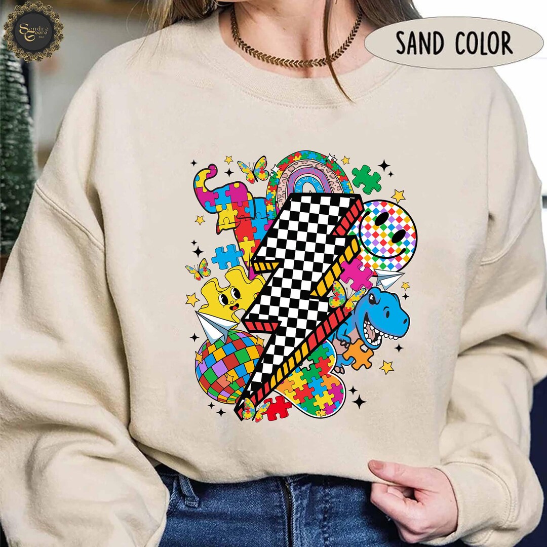 Lightning Bolt Autism Awareness Shirt, Autism Awareness Shirt, Autism ...