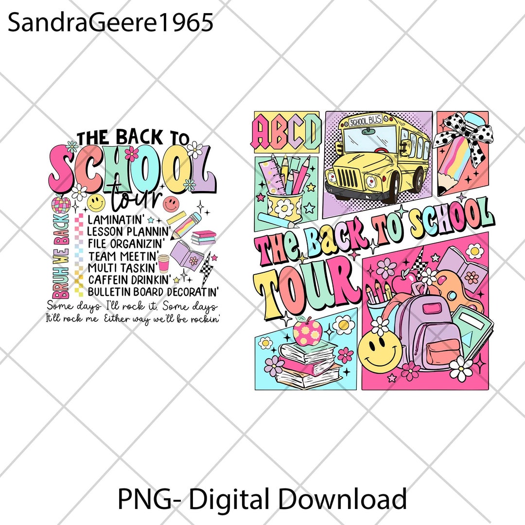 The Back to School Tour Png, Bruh We Back Png, Back to School Png ...