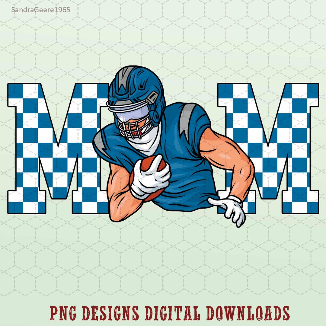 Checkered Football Mom Png, Football Mama Png, Sports Mom Png, Coach ...