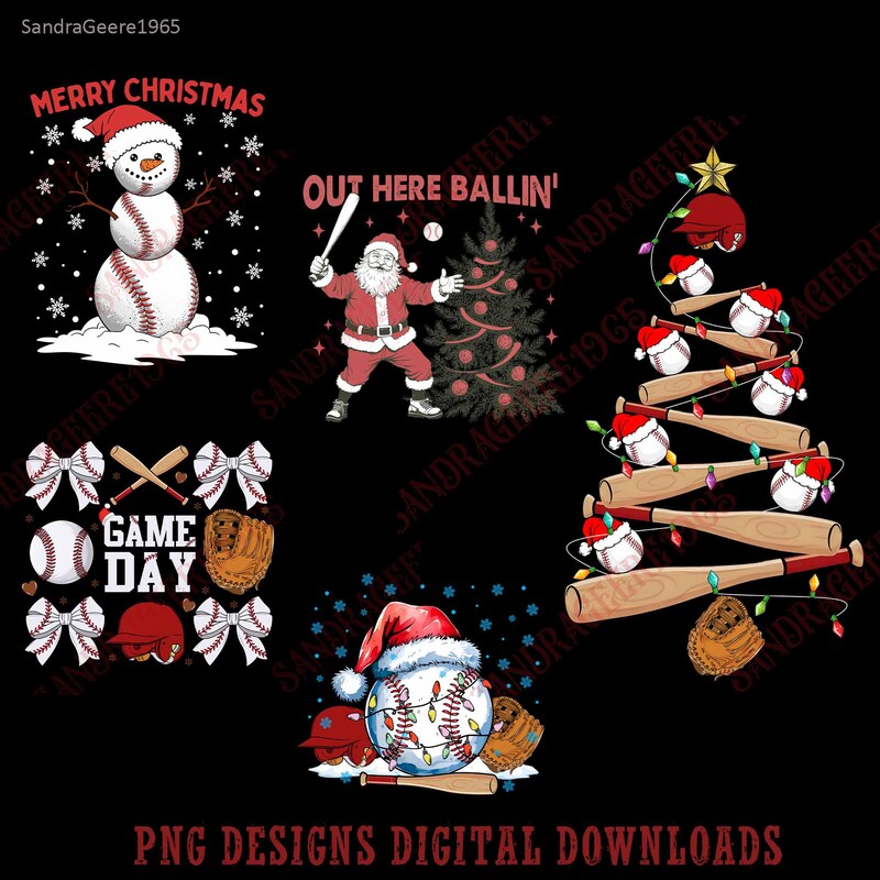 Baseball Christmas Svg - Etsy