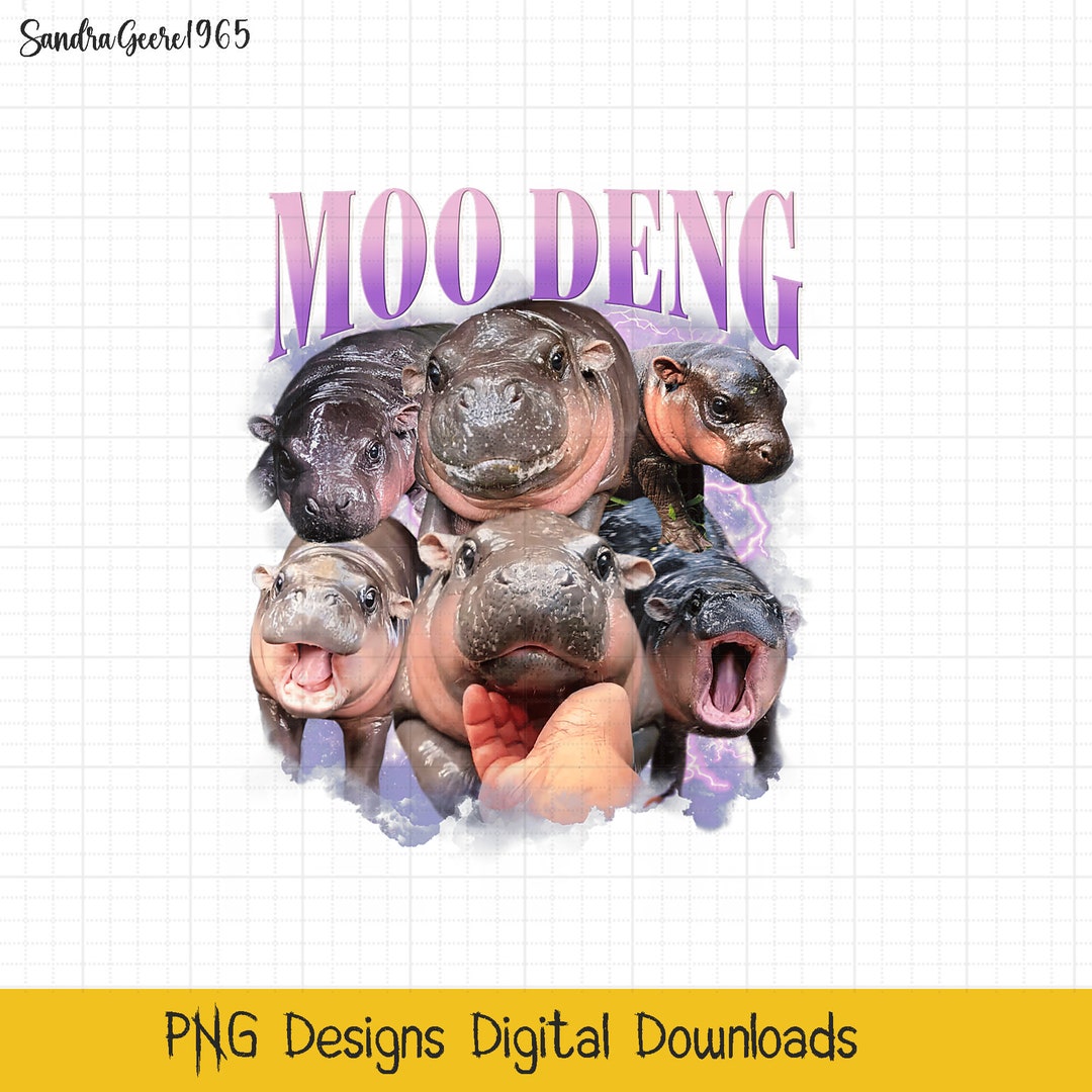 Moo Deng Png, Moo Deng Merch, Moo Deng Gift, Baby Hippo Png, Zoo Baby ...