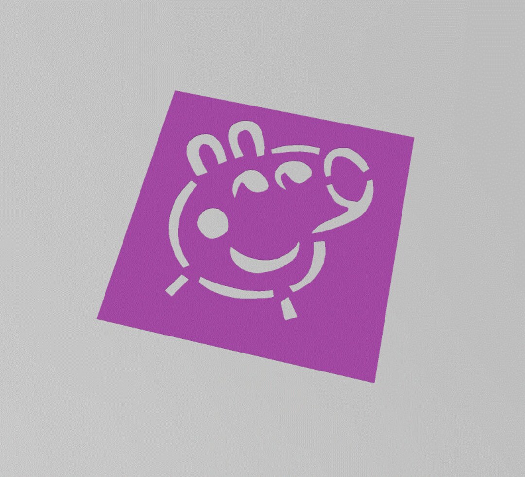 Peppa Pig Stencil - Etsy