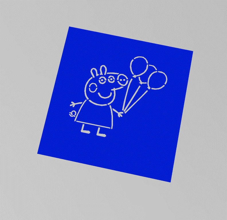 PEPPA PIG STENCIL - Etsy