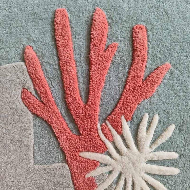 Under the Sea Design Rugs Hand-tufted 100% Wool Handmade Area Rug ...