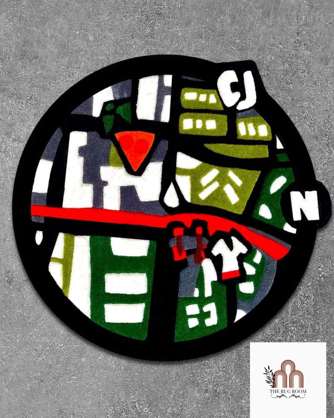 GTA Map Round Design Rug Hand-tufted 100% Wool Handmade Area - Etsy